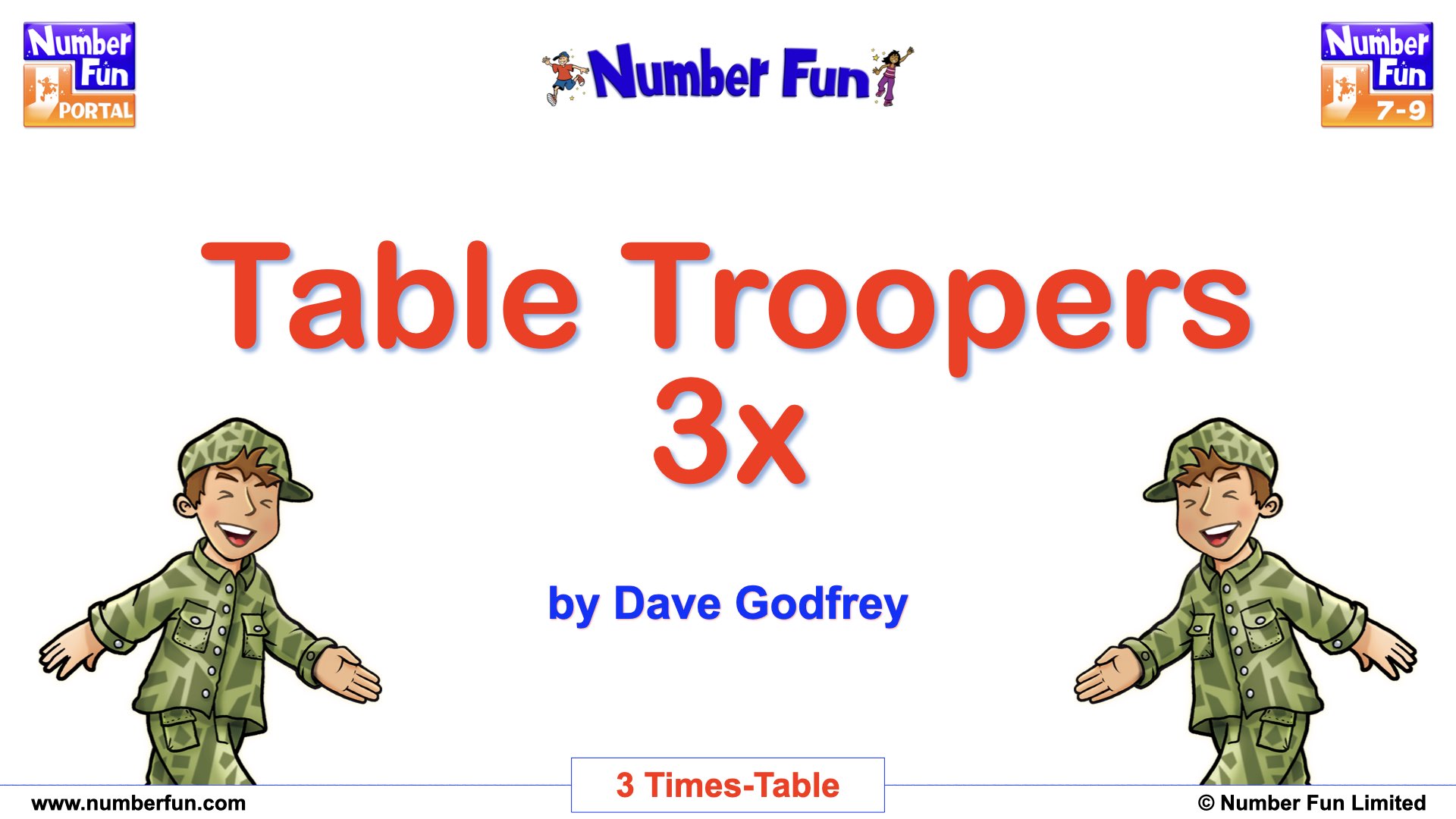 Table Troopers 3x: In the Rain (7-9) | Number Fun Portal